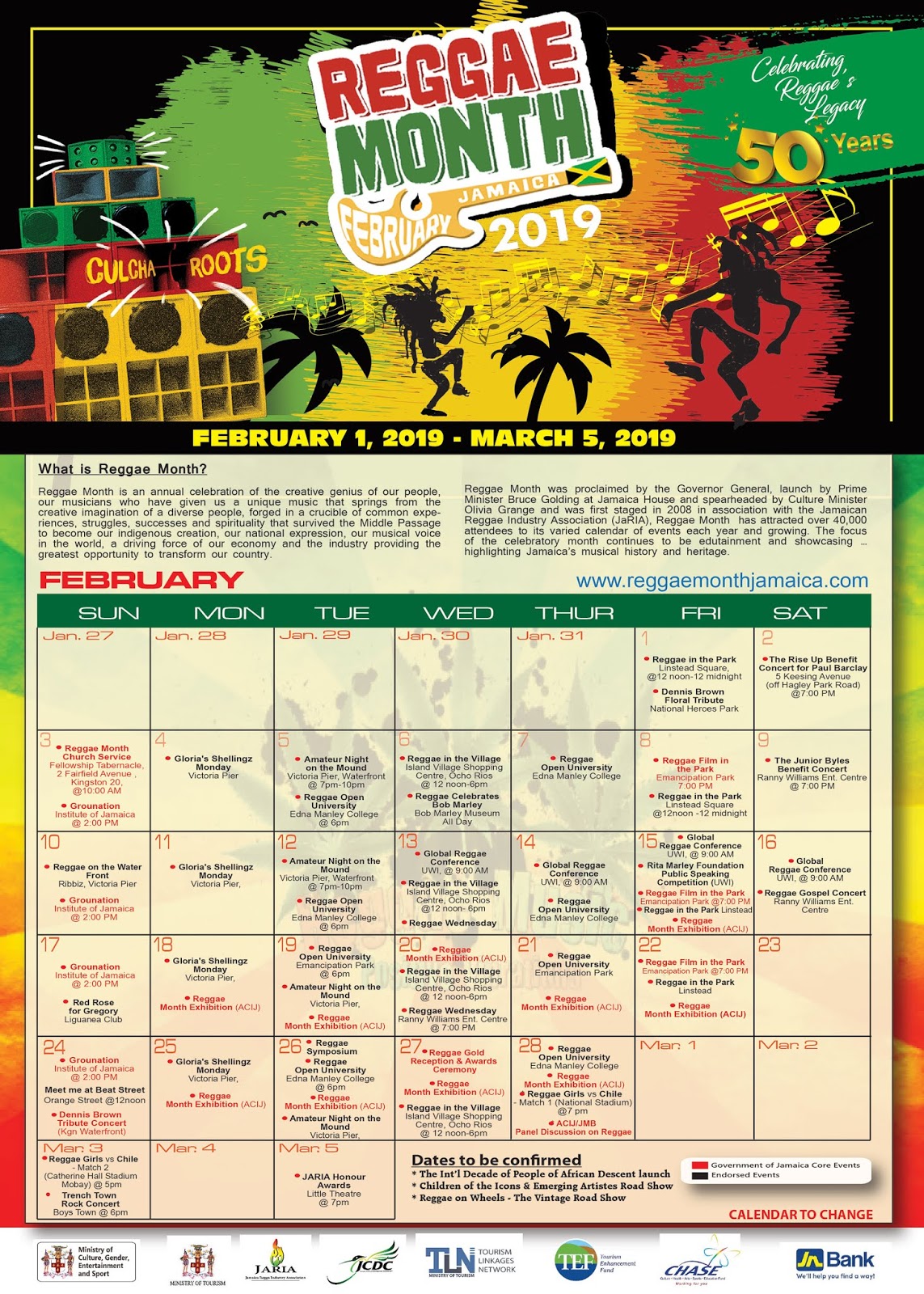 HISTÓRIA DO REGGAE: FEVEREIRO,O MÊS DE REGGAE NA JAMAICA