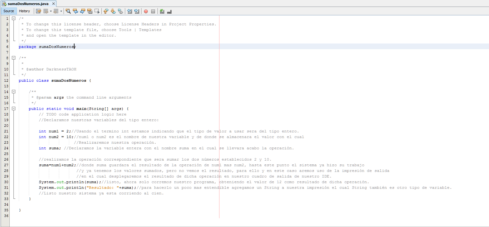 "no entiendo A La Programación": JAVA: Suma De Dos Números.