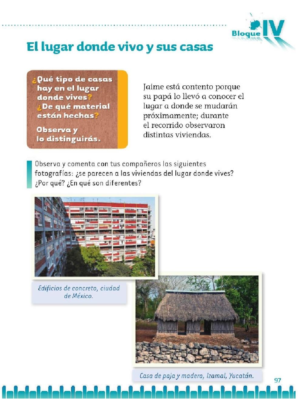 El lugar donde vivo y sus casas - Bloque IV - Lección 1