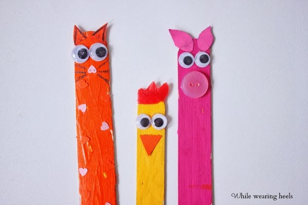 While Wearing Heels: Jumbo Craft Stick Animals