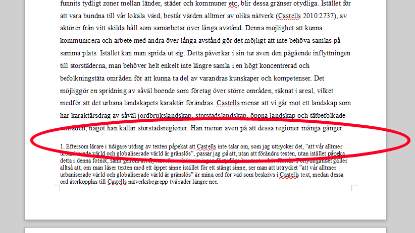 Ulf Liljankoski: Infoga skiljelinje (linje) mellan fotnot och text i ...