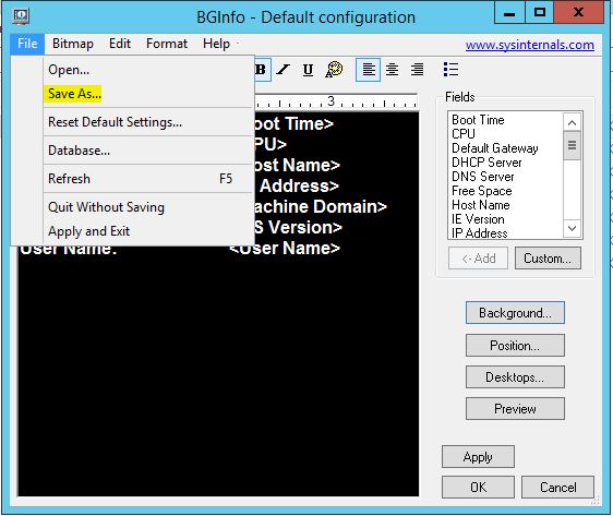 Tutoriales IT: Crear un BGINFO