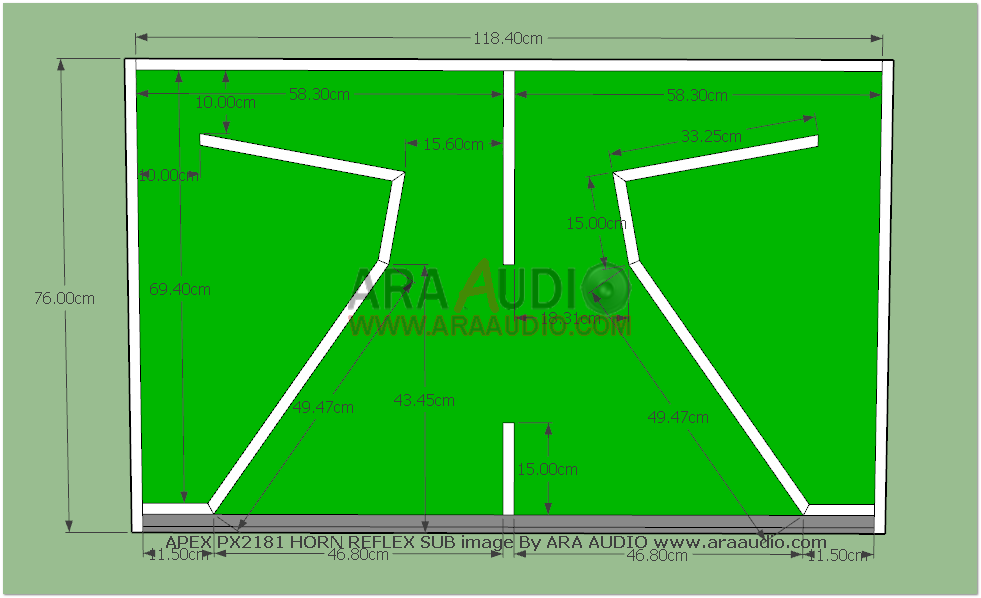 Skema Box APEX PX2181 horn reflex subwoofer 18 inch