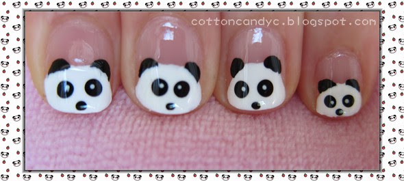 Cute Panda Nail Designs