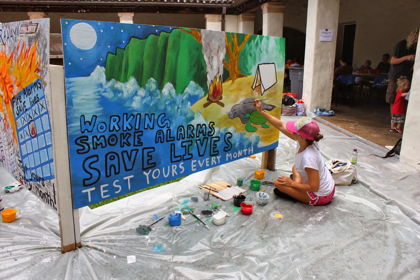 Boz Schurr: HFD Fire Prevention Week 2014 Mural