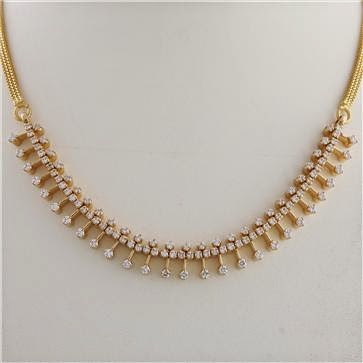 Jewellery Designs : Simple CZ Necklace