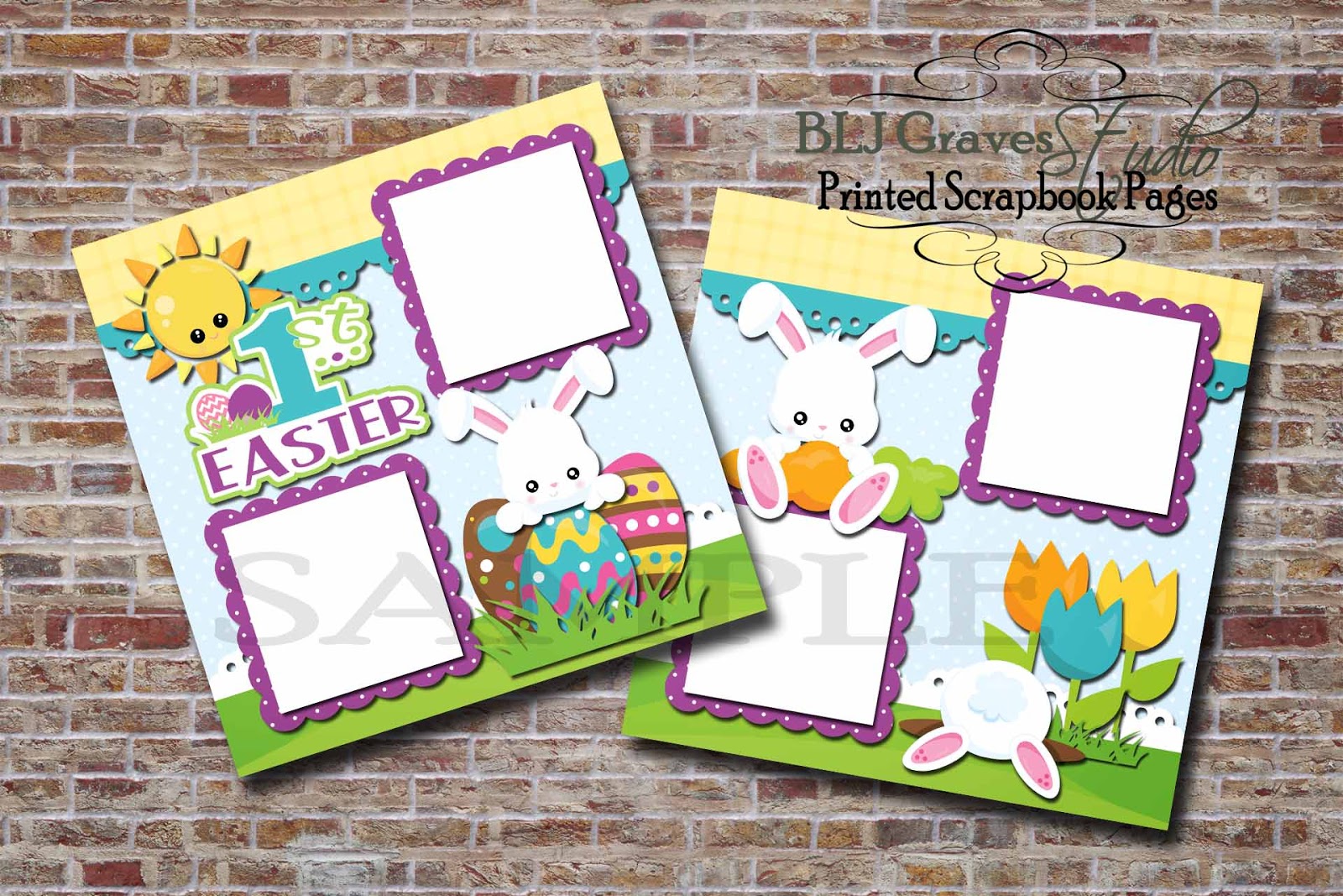 BLJ Graves Studio: First Easter Scrapbook Pages