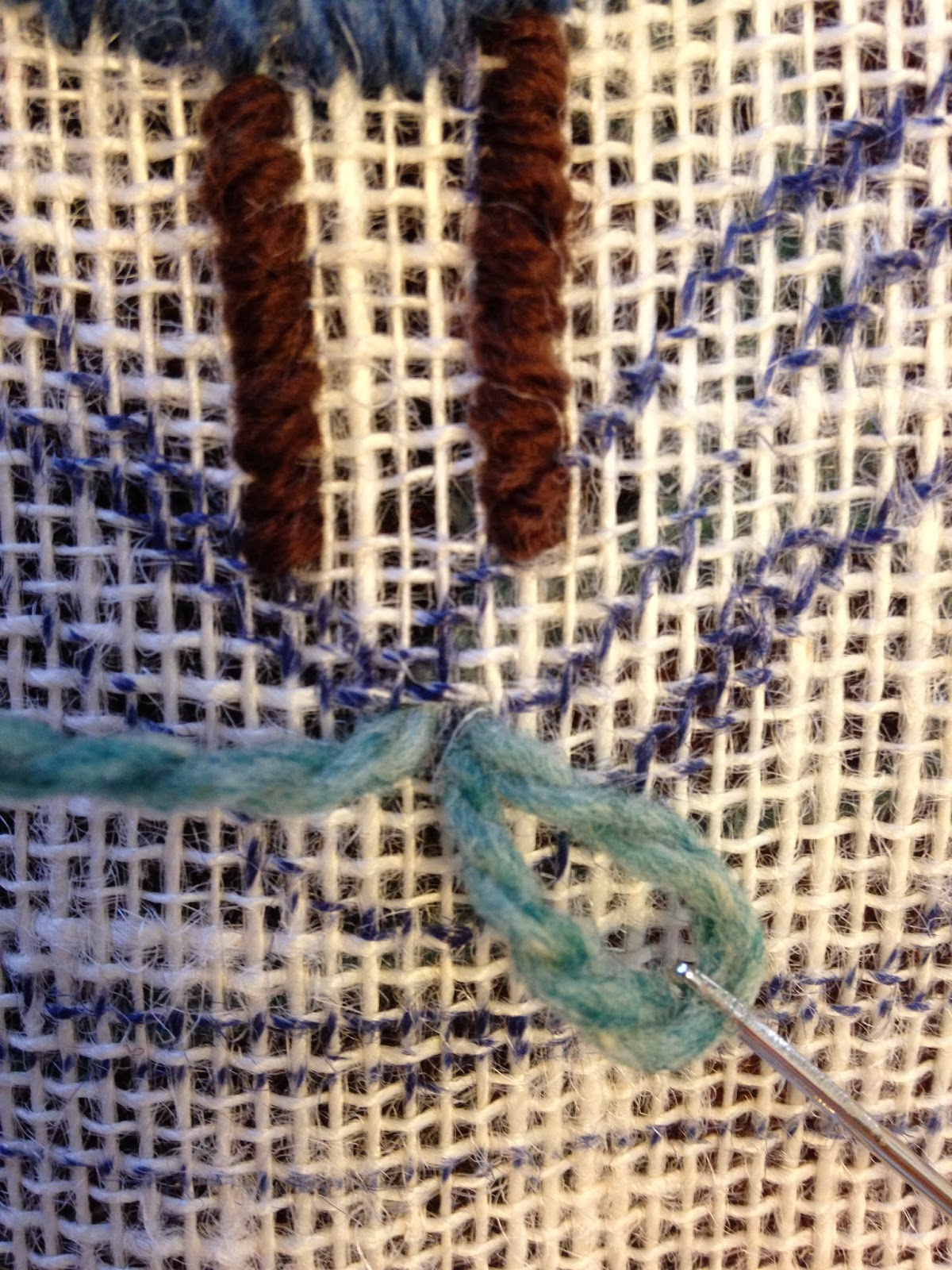 Rugs and Pugs: More on Yarn Sewing