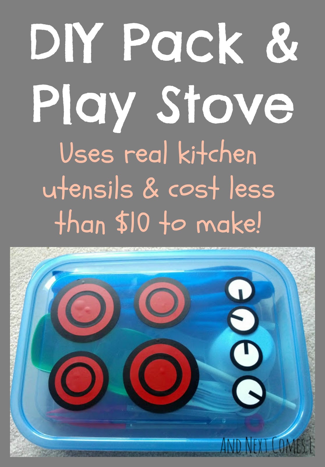 Pack and Play Stove {Mini DIY Portable Kitchen for Kids} | And Next ...