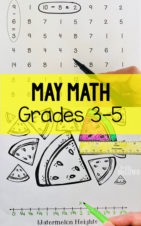 Kelly McCown: May NO PREP Math Packets {Grades 3 to 5}
