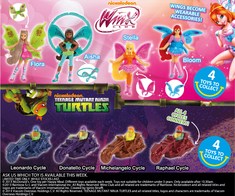 Nuovo Happy Meal Winx Club Believix da McDonald's in Australia