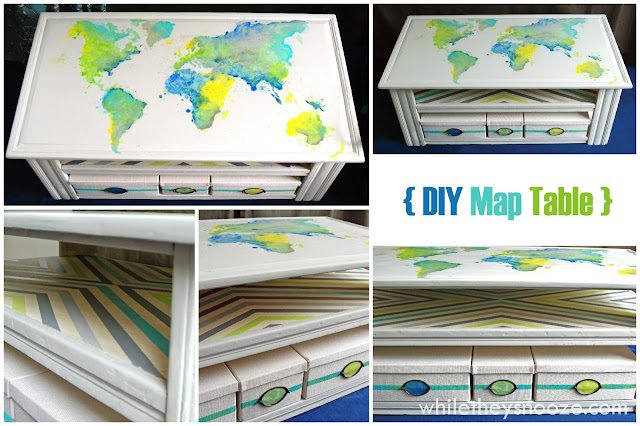 While They Snooze: DIY Map Table Tutorial