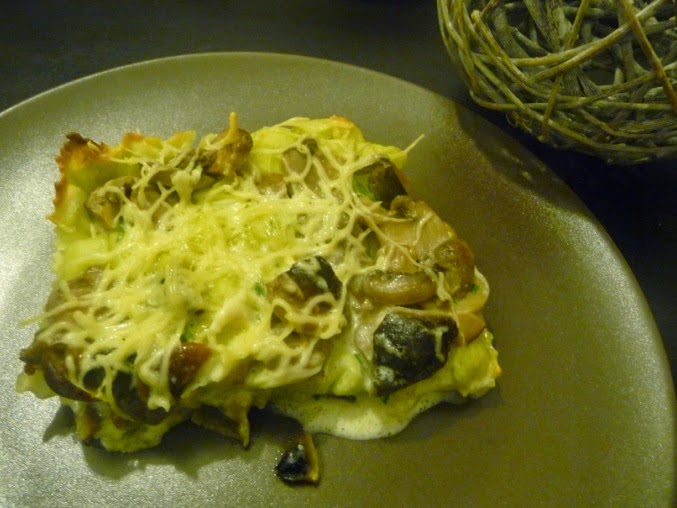 Papilles On/Off: Gratin de ravioles au chèvre aux champignons des bois