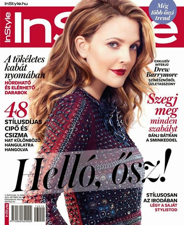 Drew Barrymore Magazine Photoshoot For InStyle Hunagry Magazine October ...