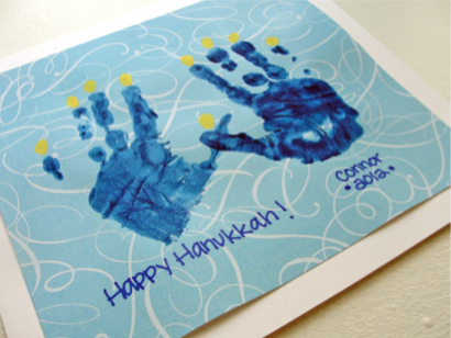The Pursuit of Happiness: DIY Handprint Hanukkah Menorah