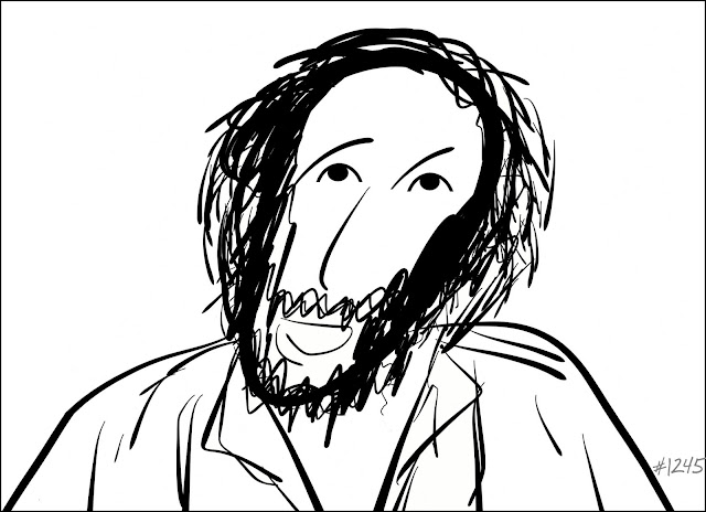 All This Is That: Drawing: Faces #1245 - The loner with three names