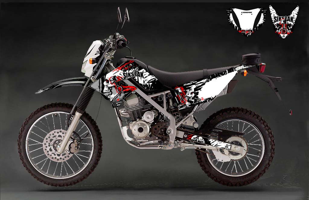 GRAPHIC KIT FOR KLX 150 - Sikspak Red ~ TRIPLE-X