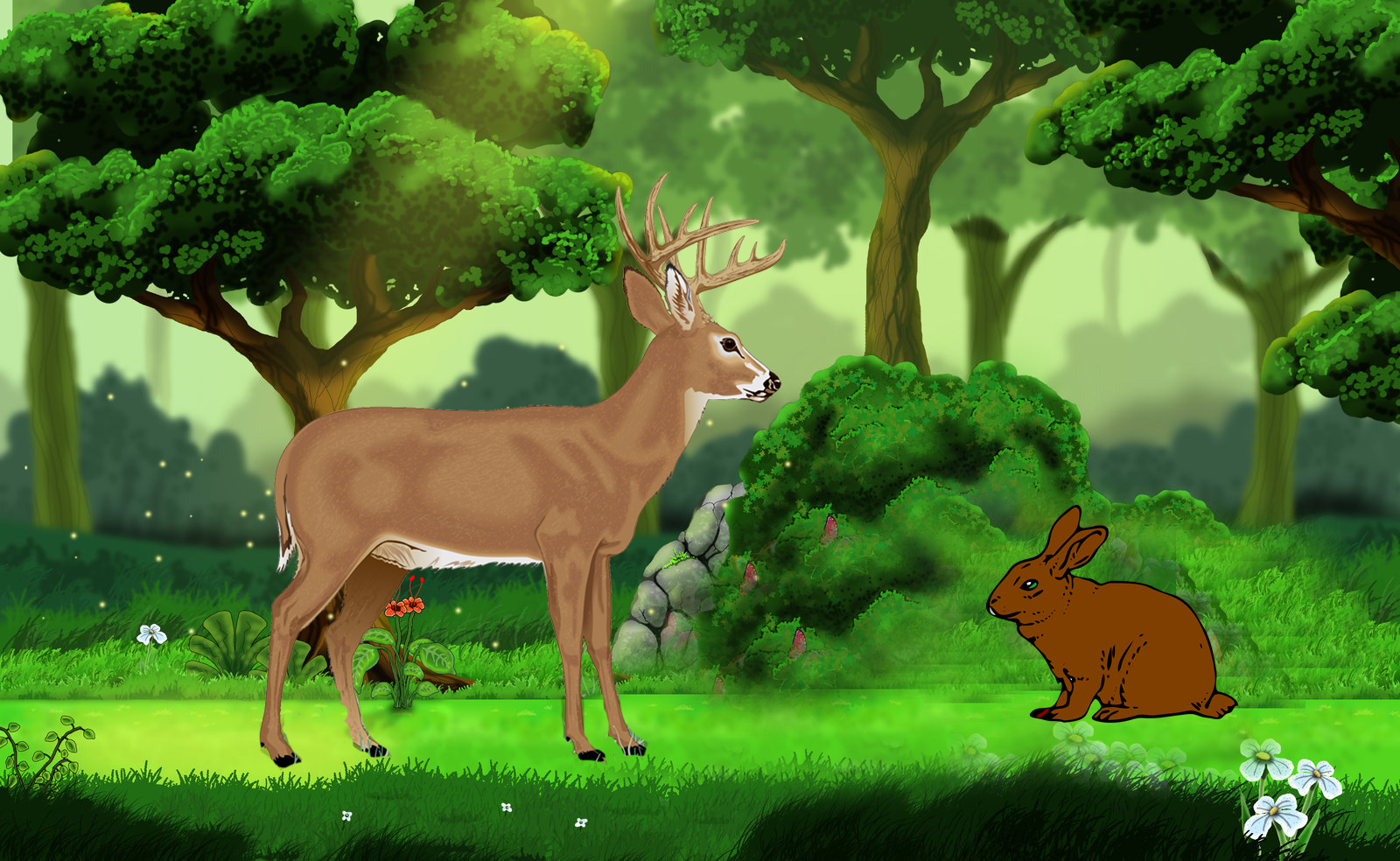 The rabbit and his friends ~ Cute Inspirational Moral Stories for Kids