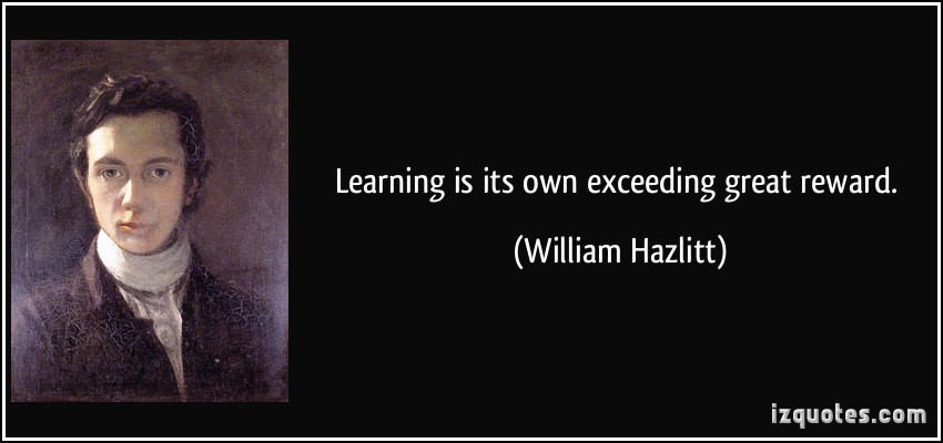 LEARNING AS ITS OWN REWARD