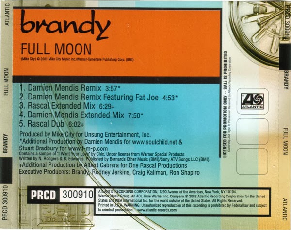 Promo, Import, Retail CD Singles & Albums: Brandy - Full Moon - (Damien Mendis & Rascal Remixes ...