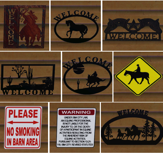 Mod The Sims - WCIF "No smoking" and "Warning" barn signs?