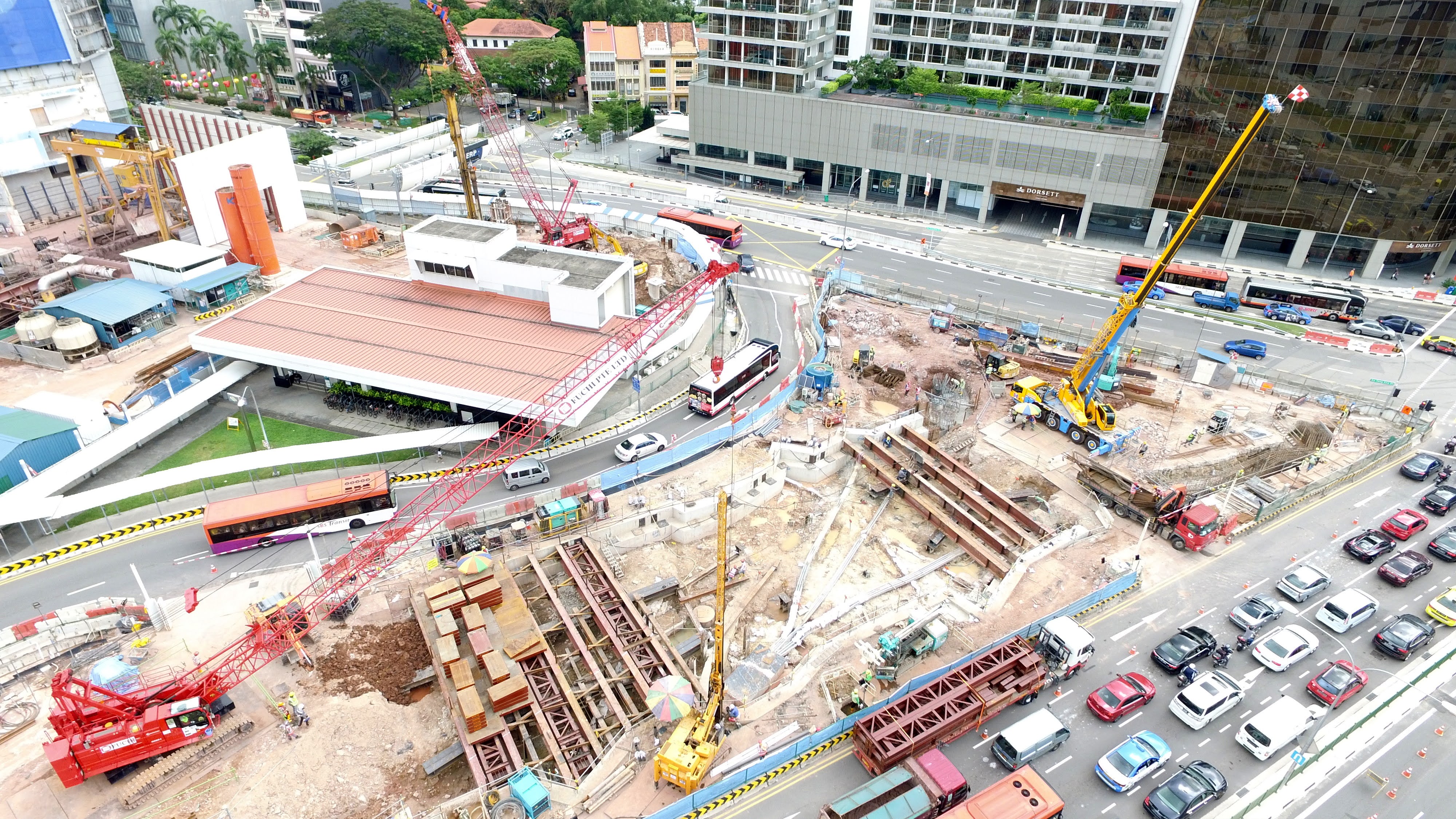 Thomson Line Construction: Outram Park Excavation