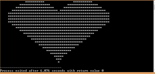 membuat bentuk hati dengan program dev c++