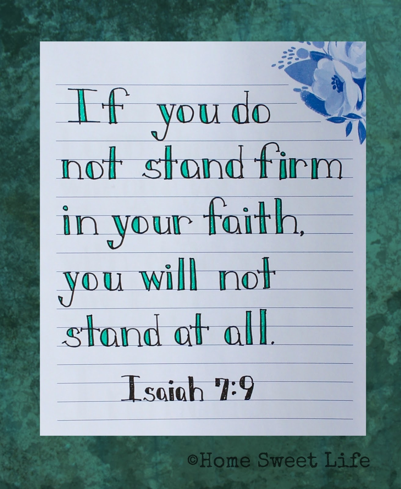 Home Sweet Life: Isaiah 7:9