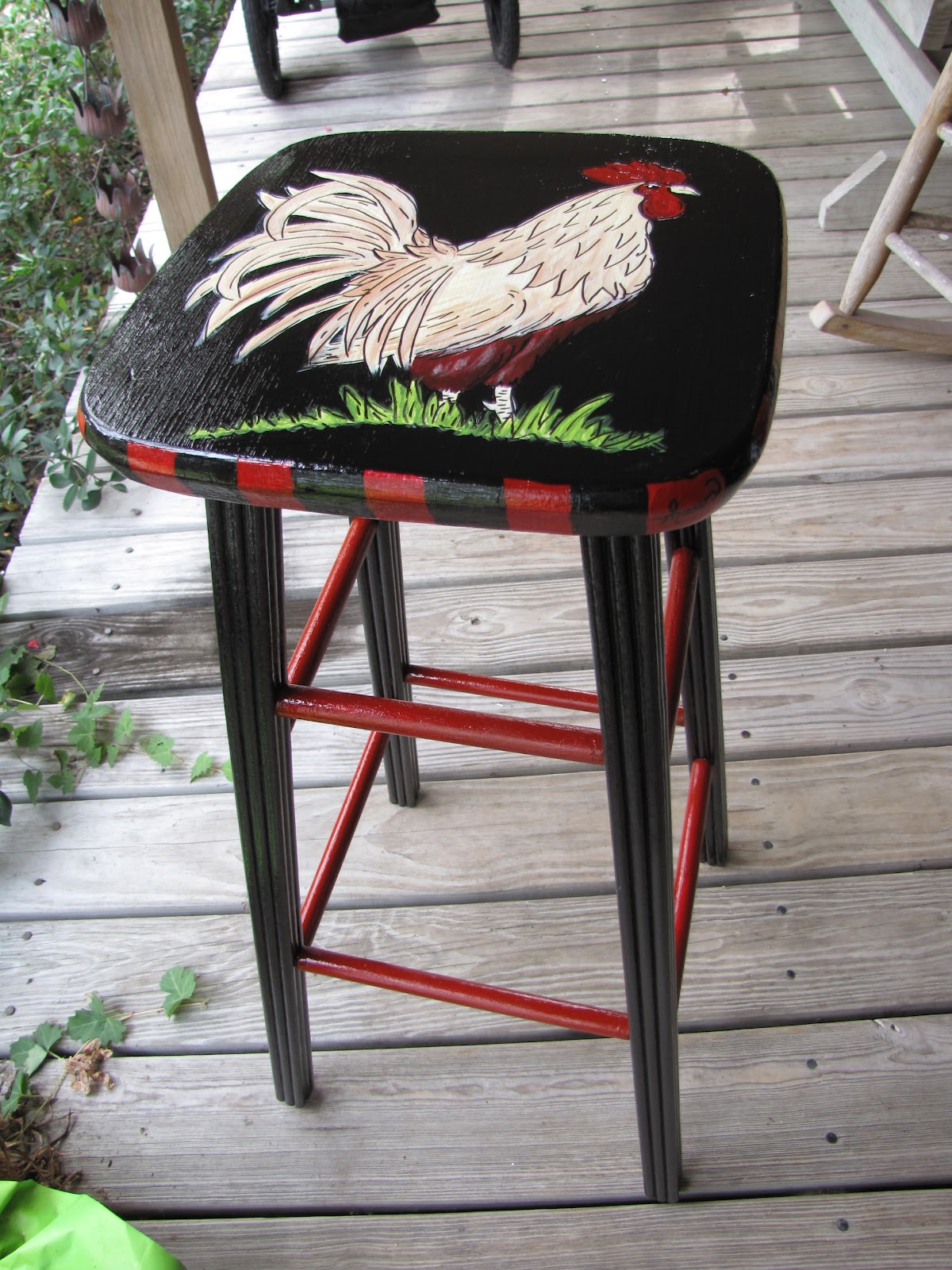 Valerie's Yard and other Activities!!: Rooster Stool