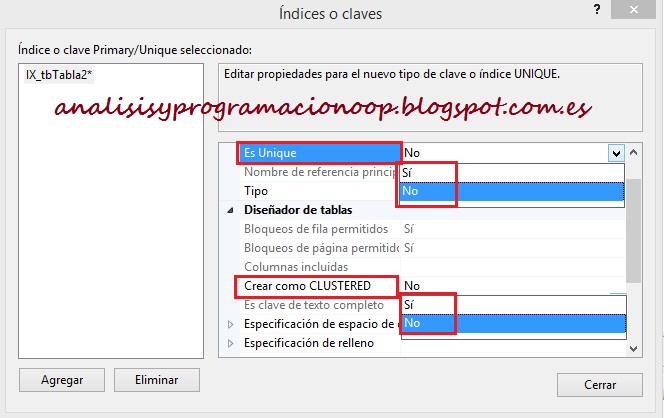 Análisis y Programación: Índices en SQL Server 2ª Parte