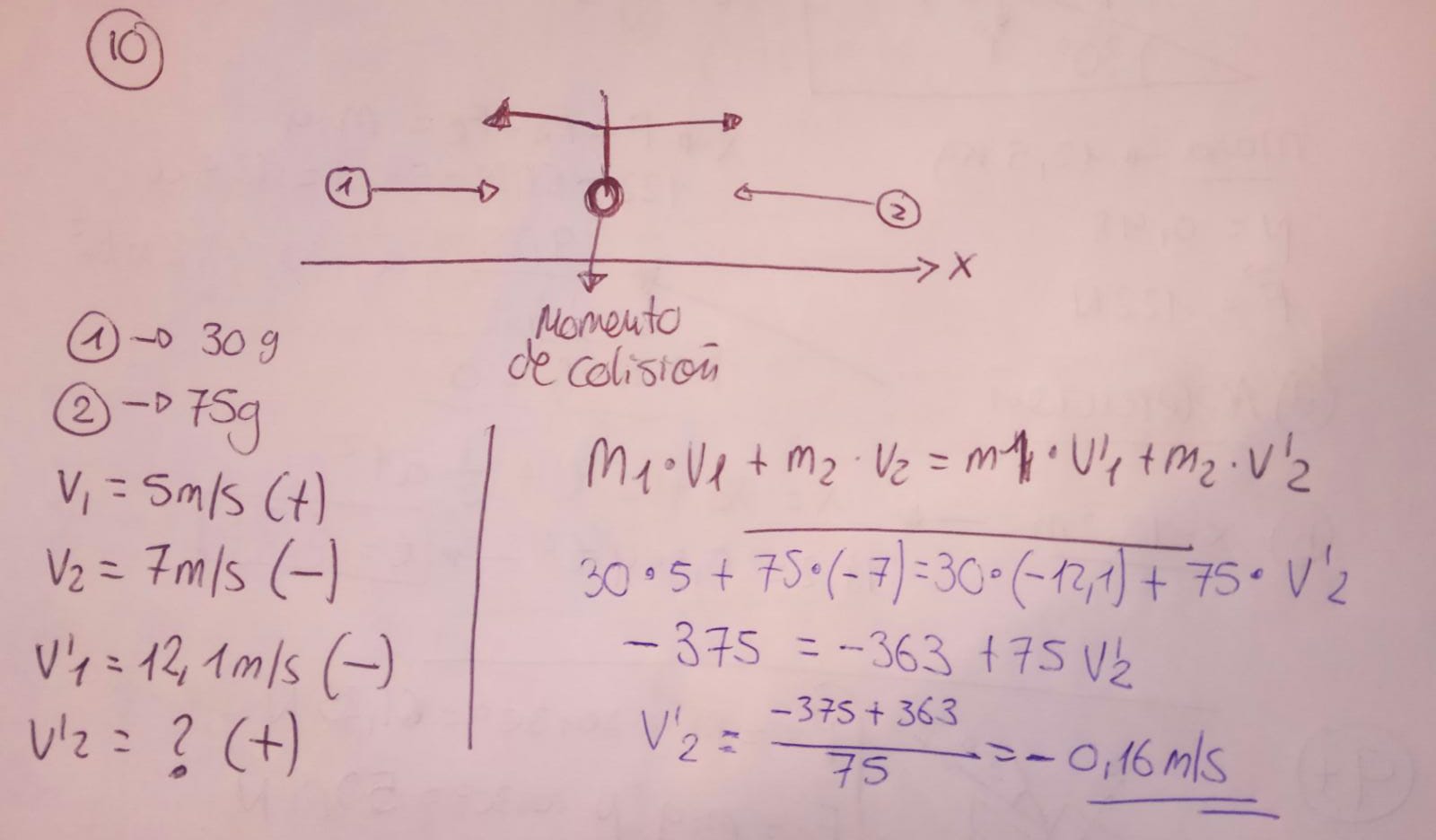Solución choques - Ejercicio 10 - Aprende, enseña.
