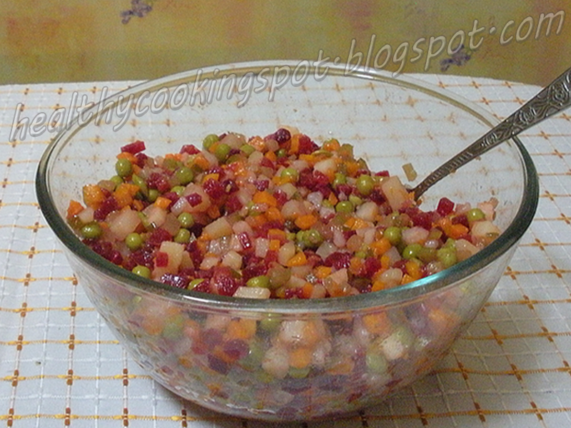 Healthy Cooking with Inna: Vinegret (Russian Vegetable Salad)