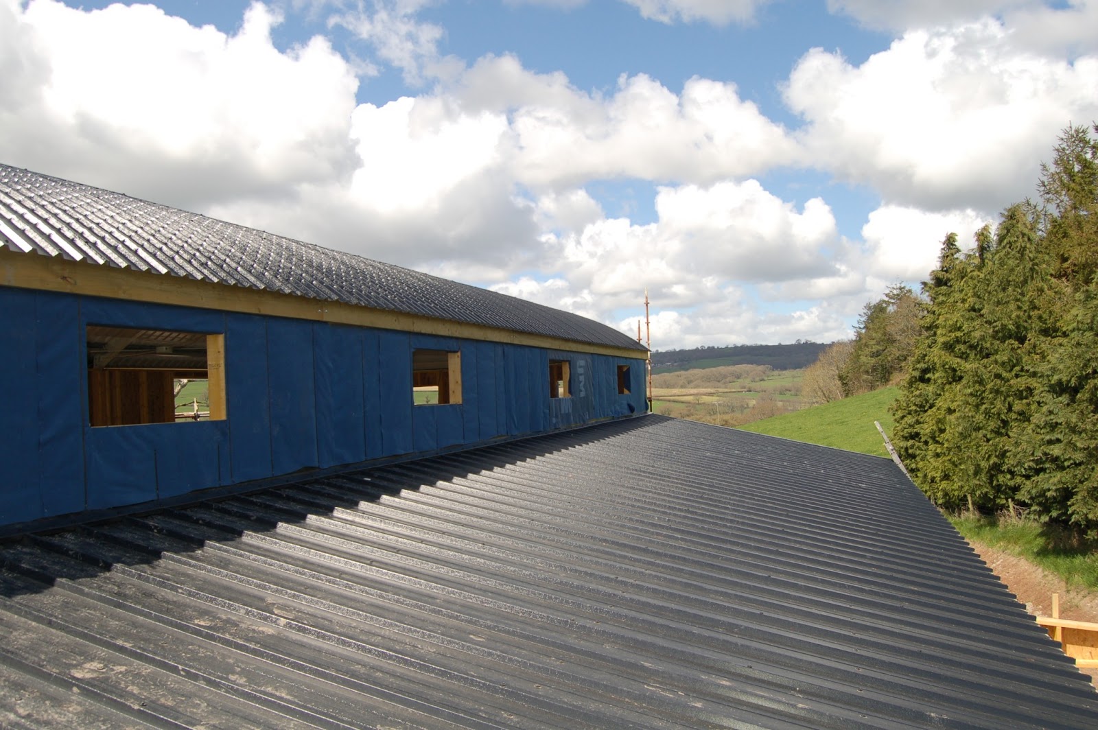 Woodhayes: Installing the Roof and Liner, insulation and the exterior ...