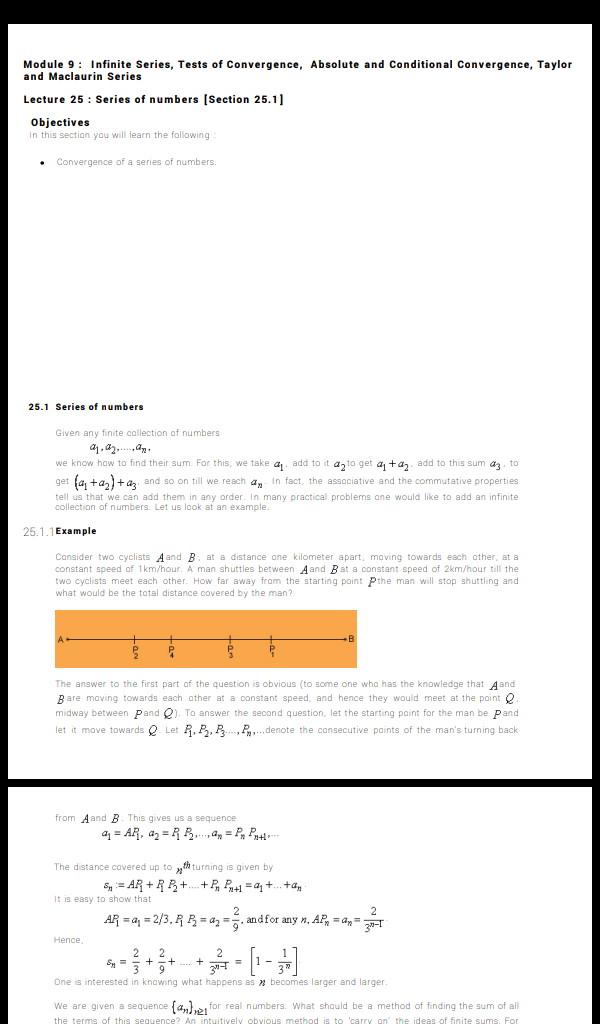 EDUCATION WORLD: Lecture notes 9 : Infinite Series, Tests of ...