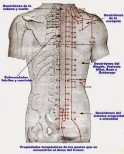 Karate and acupunture.: Points shu, mu, old shu and xi.