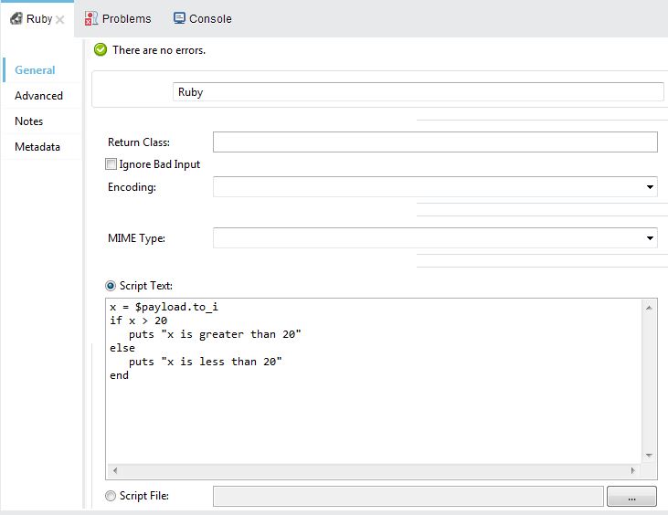 Ruby Transformer in Mule | Ruby Code in Mule - goformule