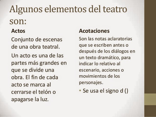 6º ED.PRIMARIA: ¿QUÉ SON LOS ACTOS EN UNA OBRA DE TEATRO?