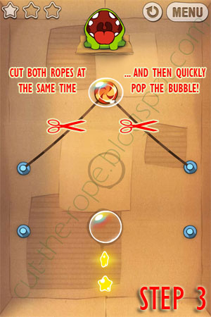 Cut The Rope Walkthrough: Cardboard Box Level 21