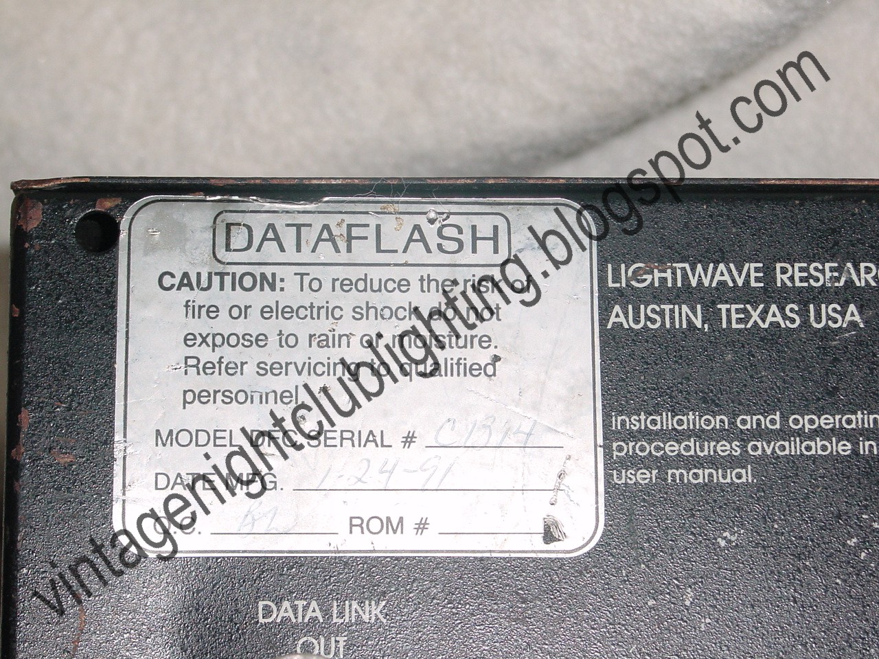 Vintage Night Club Lighting: Lightwave Research Dataflash Classic System