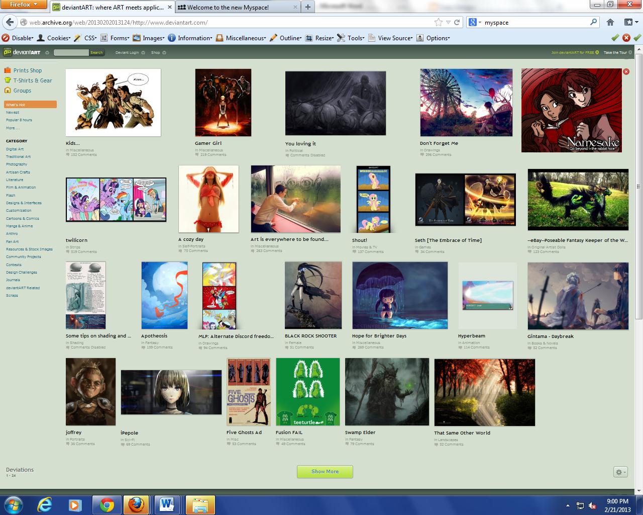 Traez Designs: DeviantArt & Wayback Machine