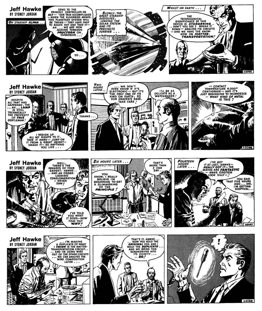 Hairy Green Eyeball 3: Jeff Hawke — UK Science Fiction comic strip ...