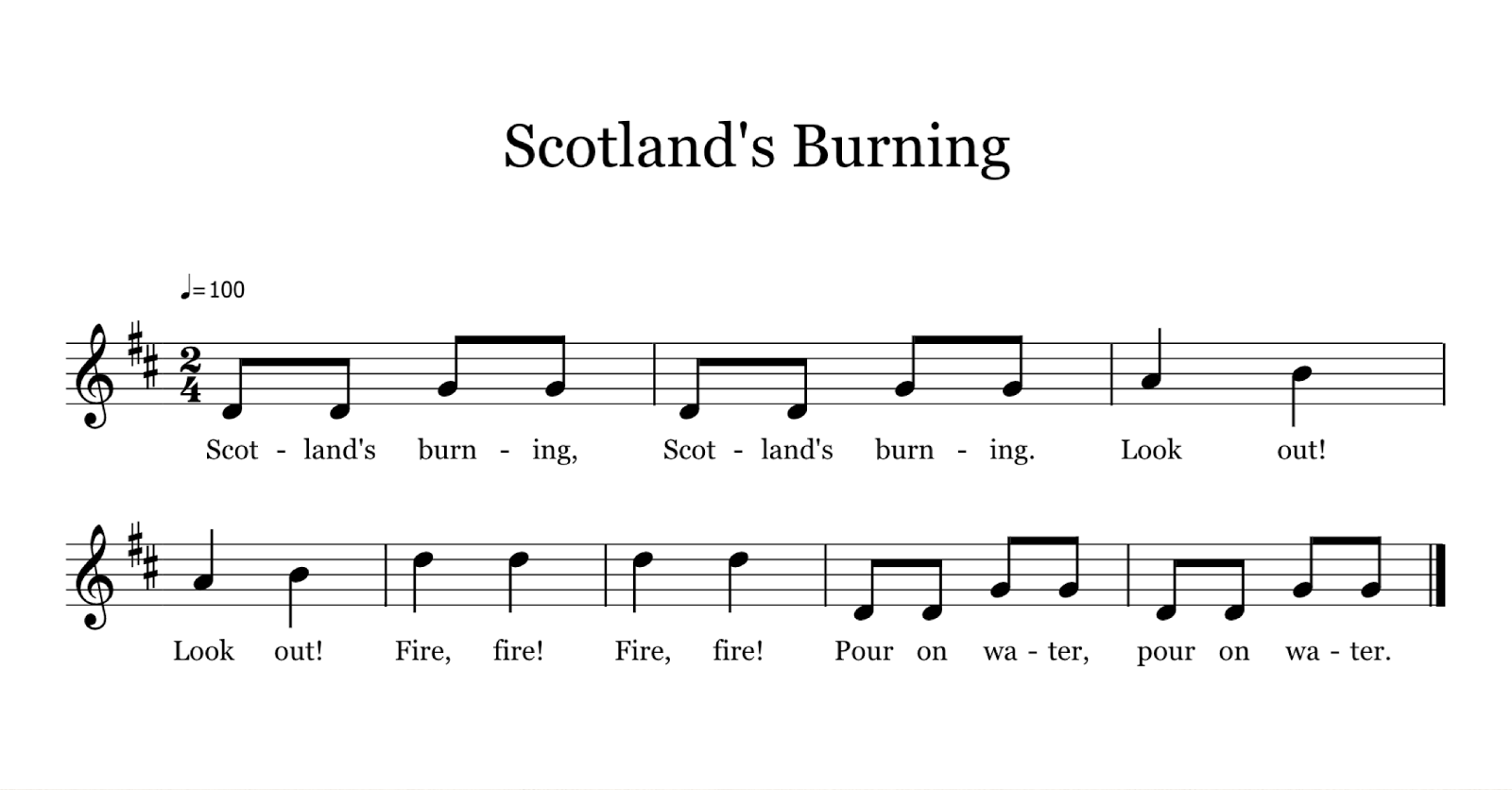 Scotland's Burning for the Elementary Music Classroom