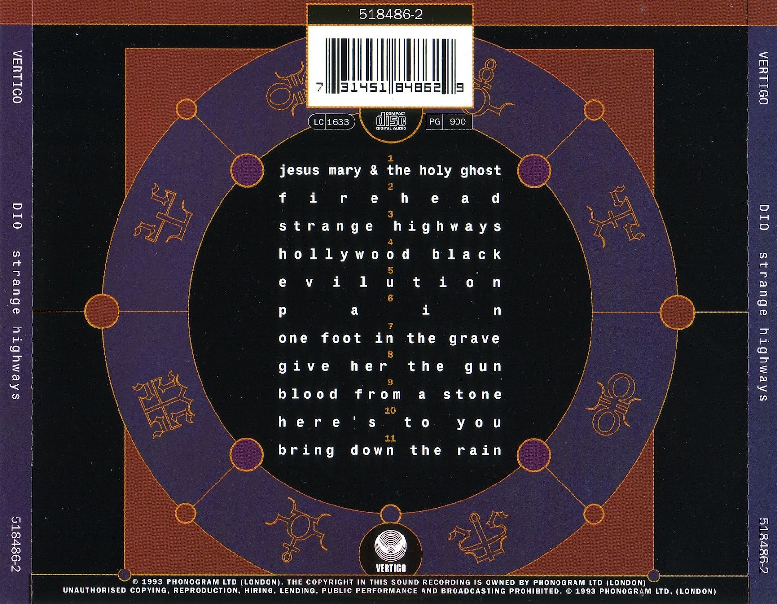 BlooD AnD HonoR MetaL: Dio - Strange Highways (1993)