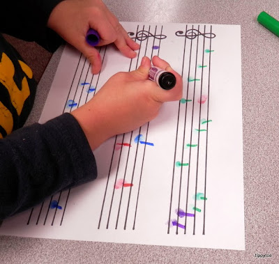 Tippytoe Crafts: Fingerprint Musical Notes