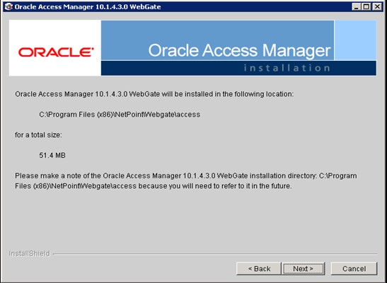 OAM webgate installation with Microsoft IIS 7 server