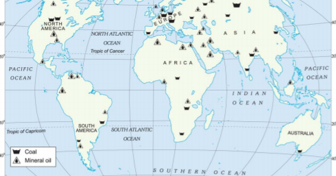 Maps of geography (minerals in the world)