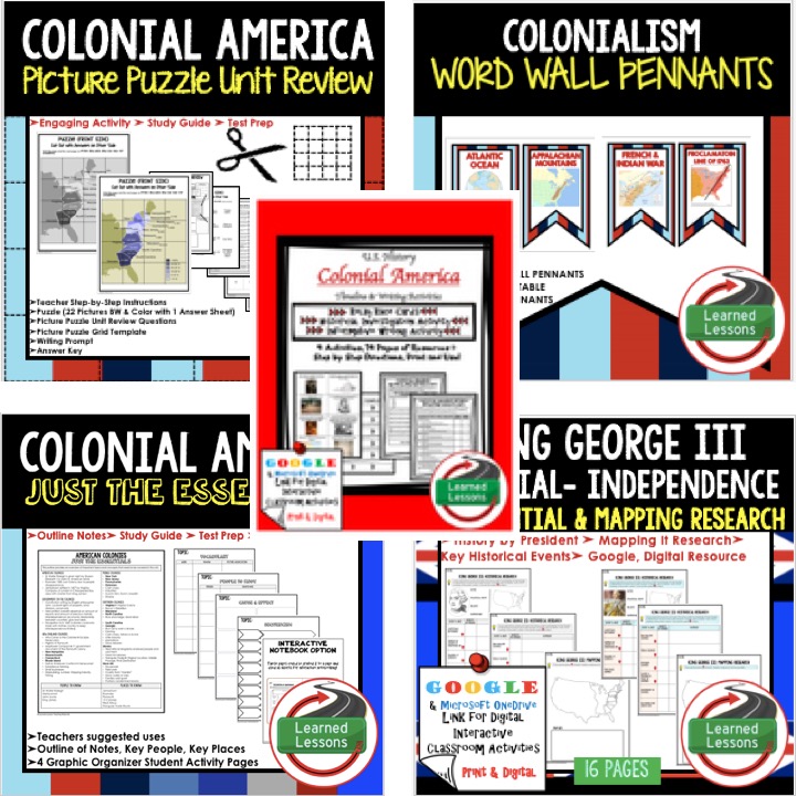 AMERICAN HISTORY COLONIALISM TO RECONSTRUCTION GROWING MEGA BUNDLE ...