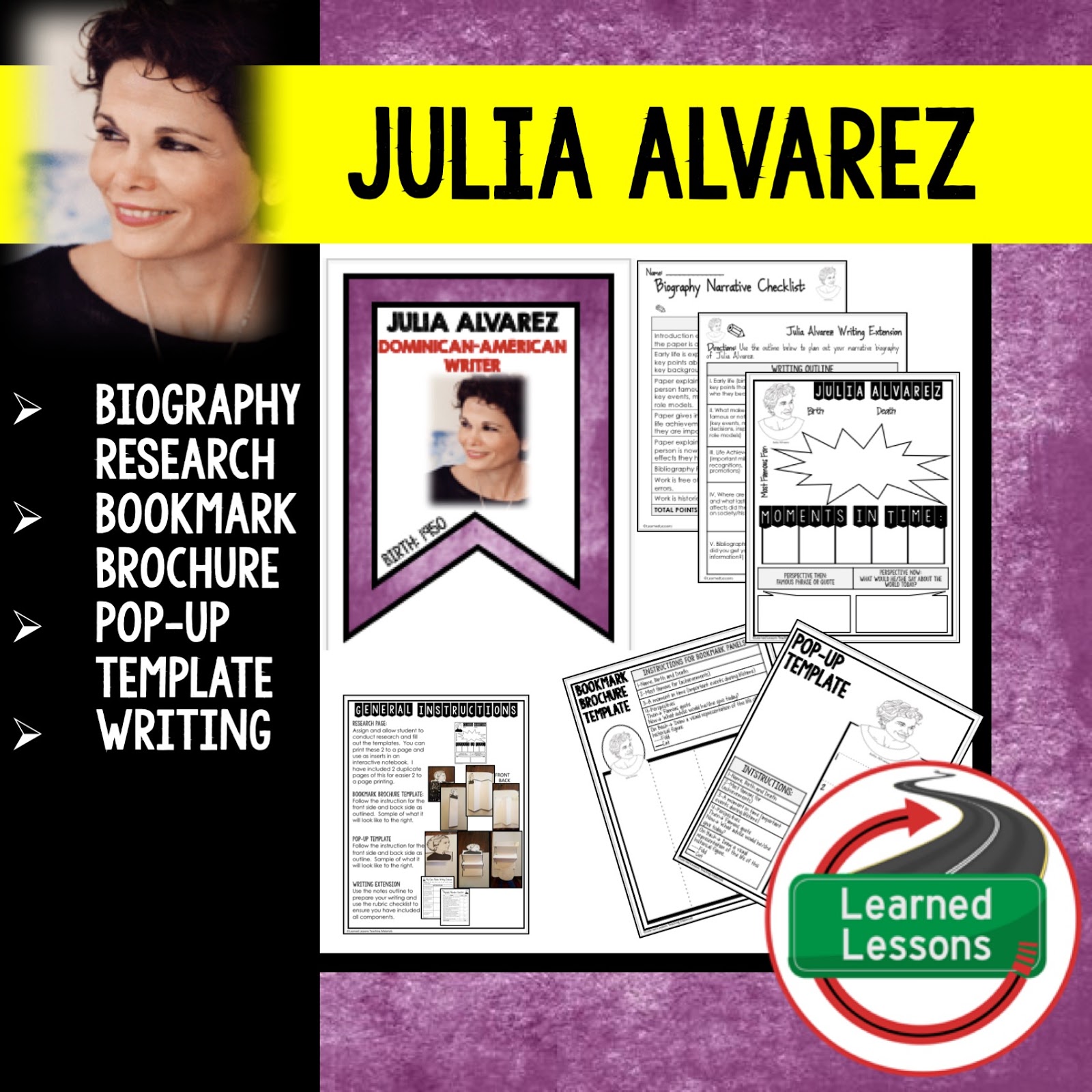Hispanic History Biography Research, Bookmark Brochure, Pop-Up, Writing ...
