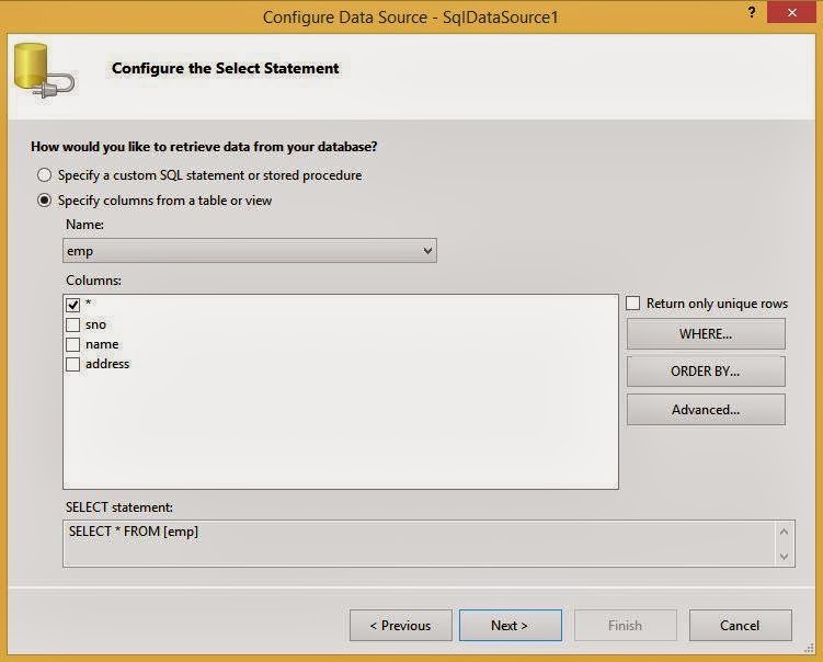 Connect SqlDataSource Control with Database, Insert, Update and Delete