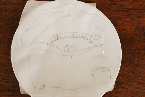 Pretty Ditty: Porcelain plate drawing tutorial